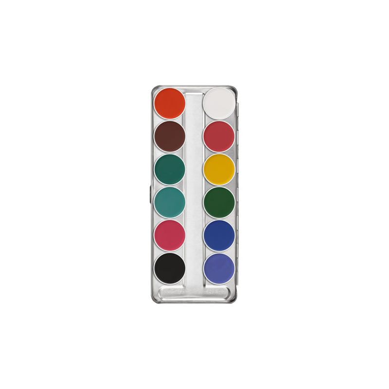 Kryolan 1104 Aquacolor Palette 12 Colors - - SKU#: 171511