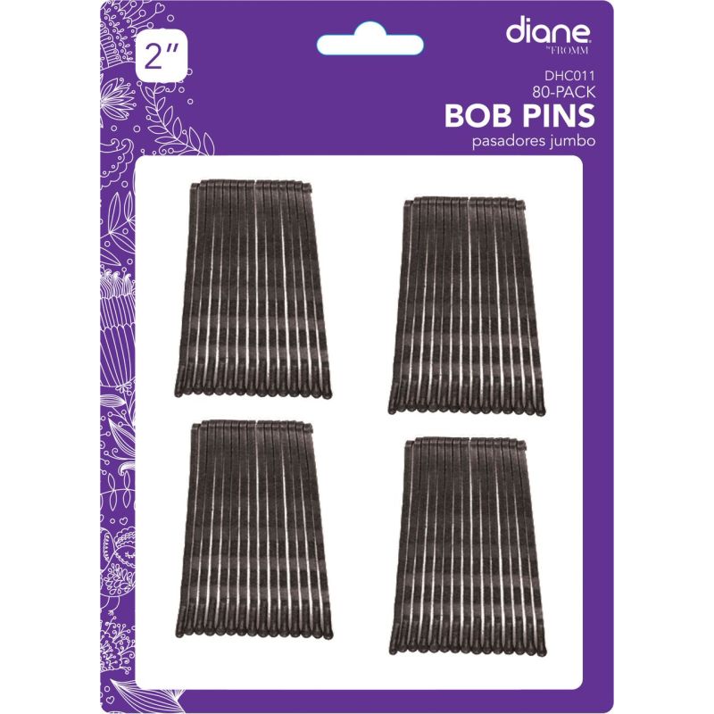 DHC011 Bob Pins 2 Inch Black 80pk - - SKU#: 210427